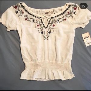 Mudd | Tops | Nwt Mudd Peasant Top Xs | Poshmark